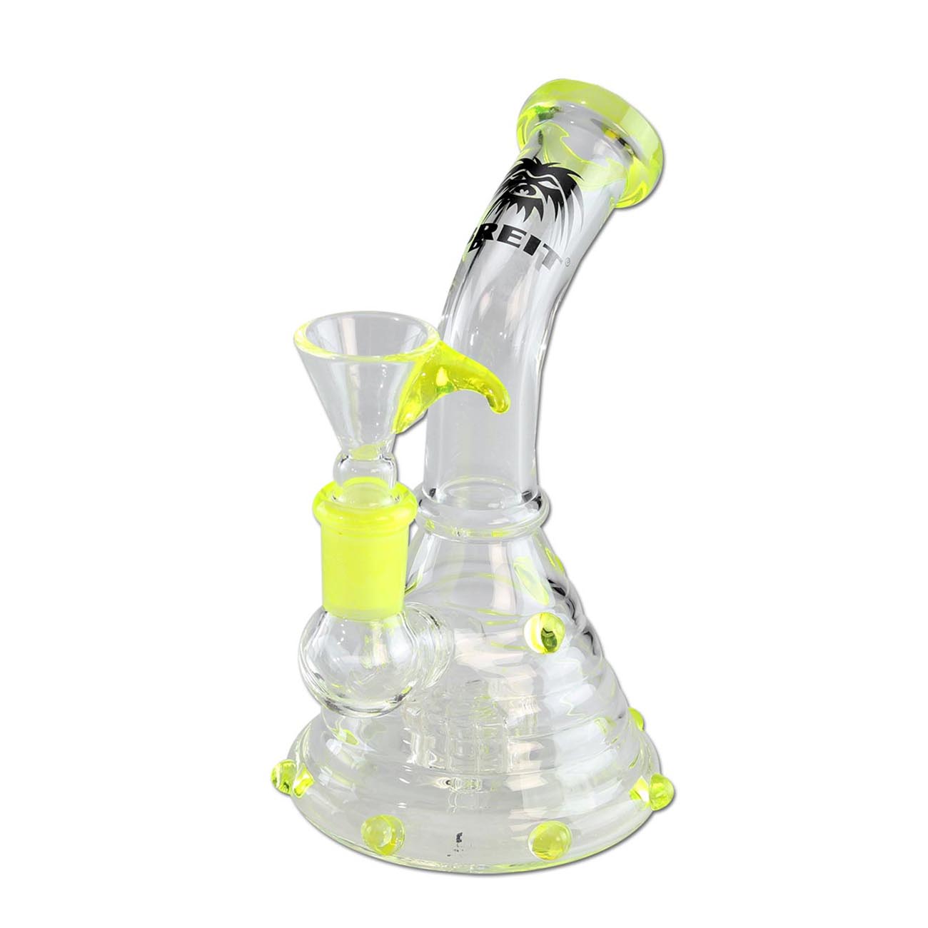 Breit Pimple Bong with Drum Perco | Black Leaf