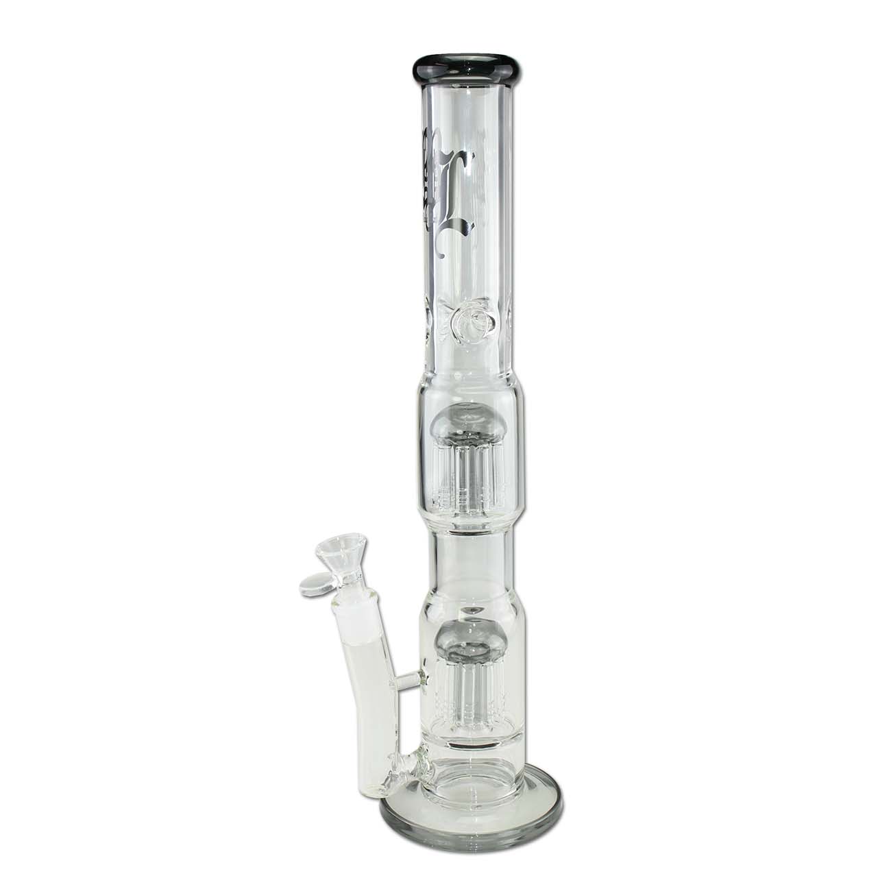 BL Ice Bong 2x 10-Arm Tree Percolator grey | Black Leaf